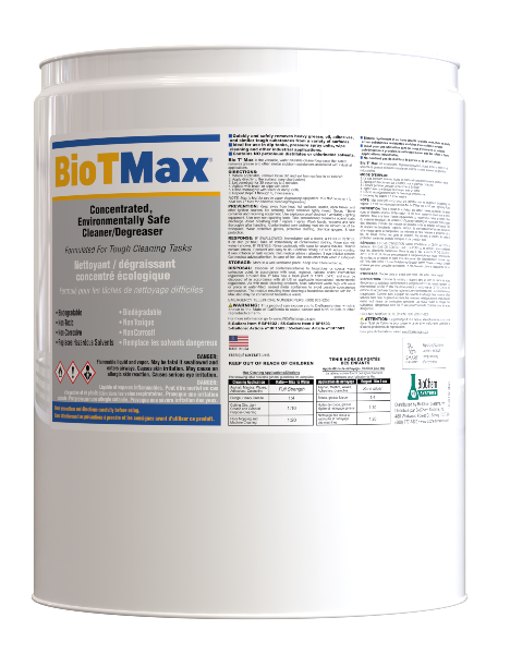 BioTMax Cleaner + Degreaser – Key Safety